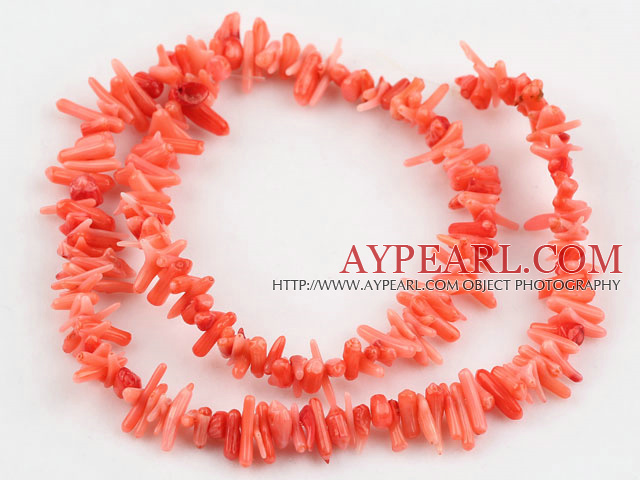 coral beads,2*8mm plantlet,jacinth,about 59 strands/kg